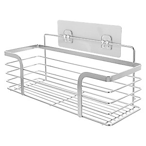 1pc Stainless Steel Shelf Wall Mounted Shower Shelf Towel Rack for Kitchen Sundries Rack Storage Container Stainless Storage Rack Towel Rack for Bathroom Storage Rack