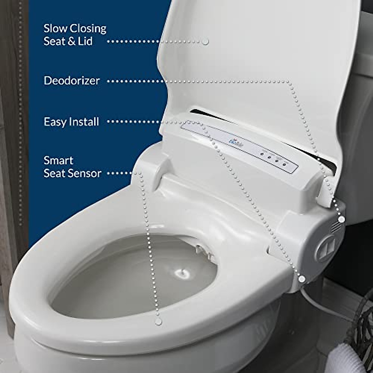 Bio Bidet by Bemis BB-1000W Supreme Warm Water Bidet Toilet Seat, Elongated, White