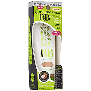 Physicians Formula Organic Wear 100% Natural Origin BB Beauty Balm Cream, Light/Medium, 1.2 Fluid Ounce
