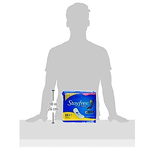 Stayfree Maxi Regular Pads For Women, Wingless, Reliable Protection and Absorbency of Feminine Periods, 66 count