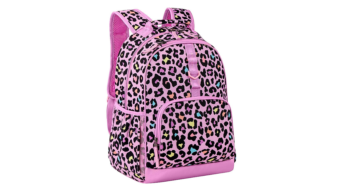 Cute Cheetah Backpack for Girls - Elementary School Bag