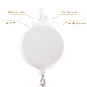 Joliecraft Woodland Safari Musical Baby Crib Mobile, Handmade Nursery Mobile Decor in White and Gray