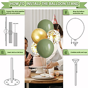 Guudmua 217 Pcs Sage Green Baby Shower Decorations, Neutral Baby Shower Decor Supplies- Disposable Dinnerware Set With Eucalyptus Leaf (25 Guest), "OH BABY" Banner, Balloon, Sash, Cake Topper