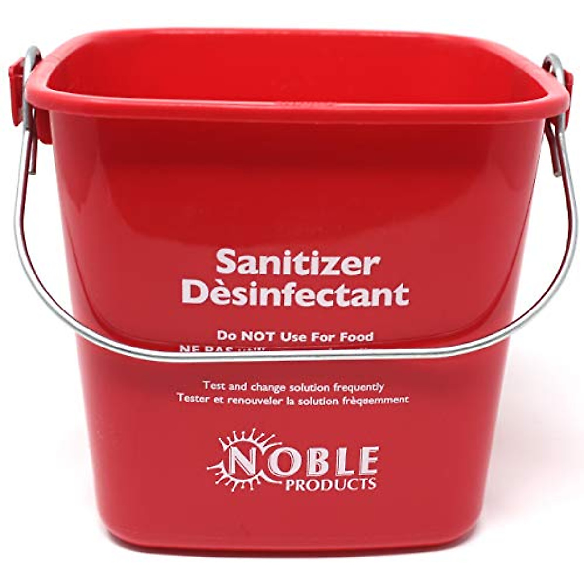 Noble Products KP97RDNBL/KP97GNNBL Square Pail for Cleaning, Detergent and Sanitizing, 3quart, Small, Red and Green, Set of 2