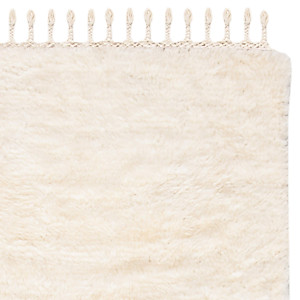 SAFAVIEH Casablanca Collection Area Rug - 8' x 10', Ivory, Hand-Knotted Tassel New Zealand Wool, 1.8-inch Thick Ideal for High Traffic Areas in Living Room, Bedroom (CSB150A)