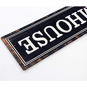 Funly mee Rustic Black Metal Farmhouse Sign Decorative Wall Hanging Sign 16.1×4.2 in
