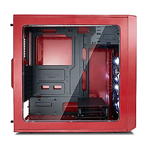 Fractal Design FD-CA-FOCUS-RD-W Focus G ATX Mid Tower Computer Case Mystic Red