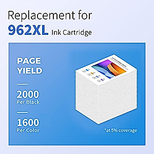 962XL 962 XL Remanufactured Ink Cartridge Replacement for HP 962XL HP962XL HP962 Ink Cartridge Combo Pack for HP OfficeJet Pro 9010 9015 9025 9018 9020 9012 9019 9016 9014 9027 9029 9026 9022 9028