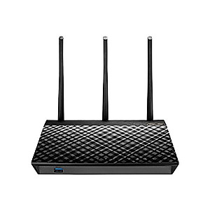 ASUS Asus dualband ac1750 b1 WiFi 4port gigabit Router rt-ac66ucertified , 3.4 Ounce (Renewed)