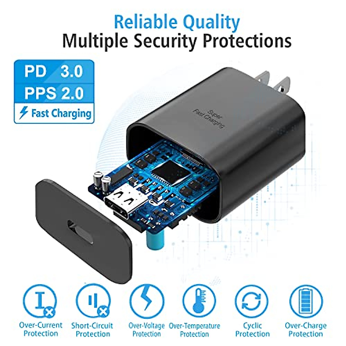 45W Super Fast Charger Type C for Samsung Charger Fast Charging, USB C Android Phone Charger for Samsung Galaxy S23 Ultra/S23/S23+/S22/S22 Ultra/S22+/Note 20/Note 10/S20/S21/S10/S9, Galaxy Tab S8/S7