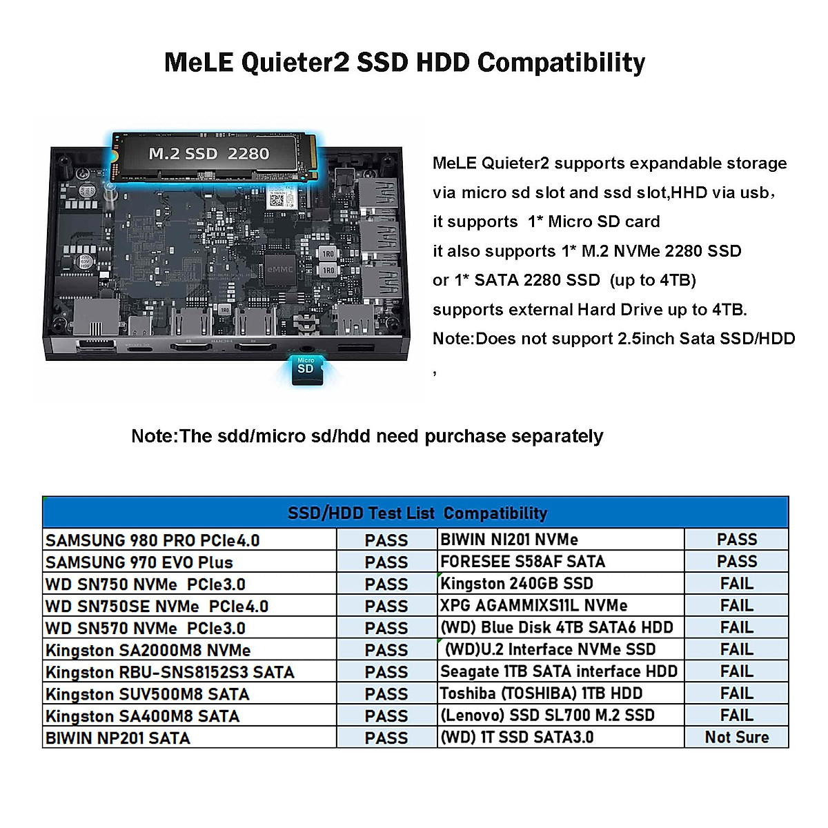 MeLE Fanless Mini PC, Windows 11 Pro Celeron J4125 8GB 256GB,Dual HDMI Micro PC Portable Silent Desktop Computer,Supports Unlocked Bios on Astrophotography Media Office IoT (Quieter2Q/J4125/8GB+256GB)