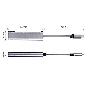 XUNMAIFHB Portable Docking Station,Type-c Docking Station USB3.0 Converter 4k MacBook to HDMI PD HUB HDMI USB2.0 USB3.0 Video Transmission Fast Transmission