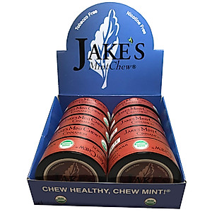 Jake's Mint Chew Cinnamon 10 Cans with DC Crafts Nation Skin Can Cover - FIT Black