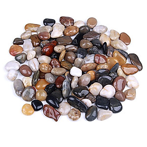 Rocks for Succulent Plants or Bonsai Garden, 3lb Bulk Bag - 1 inch 20-30mm Mixed Color Decorative Gravel Pebbles for Plants
