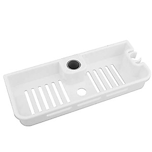 ZSFBIAO Bath Shower Pole Tray Shelf Adjustable Rod Bathroom Organizer Accessories Storage Rack for ShowerHead Holder Shampoo Soap 1pcs Wall Floating Shelves (Color : White)