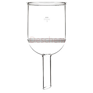 Deschem 2000ml,Glass Buchner Funnel,W/3# Coarse Filter,2L,Straight Tube
