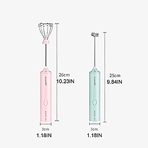 jdfkdskndvkrc Hand Blender Handheld Egg Beater Electric Foam Maker Kits 4 Speed One button Control Kitchen Handheld Pink