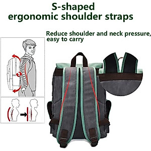 Anime Backpacks Canvas Shoulders bag 3D Print Back Pack for Anime Fans (Green)