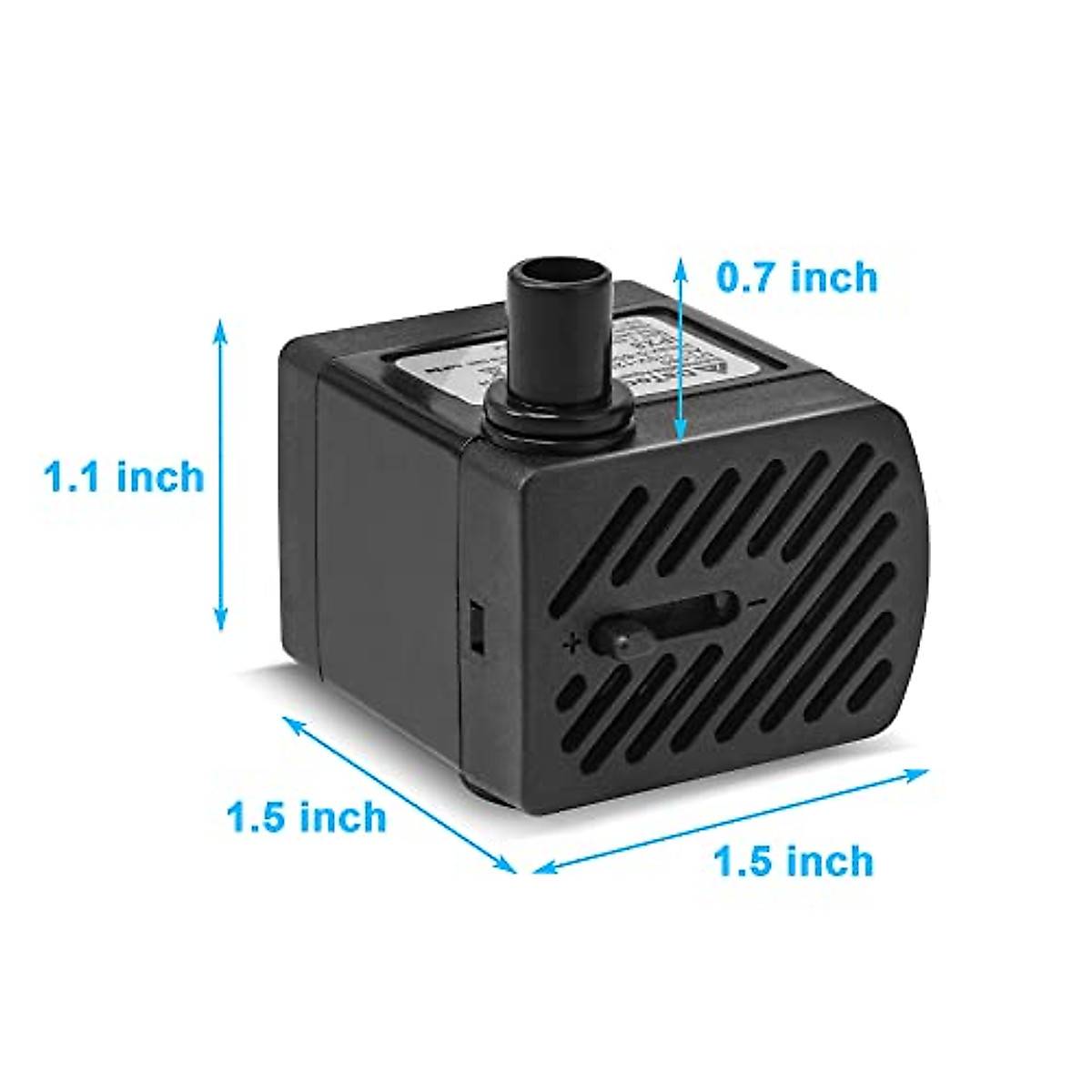 DaToo 50GPH 3W Small Submersible Water Pump Mini Fountain Pump Ultra Quiet For Aquarium Fish Tank Pond Statuary Hydroponics