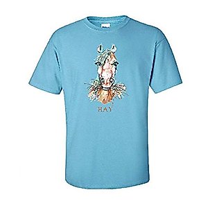 Blue Hay Horse Shirt (Medium)
