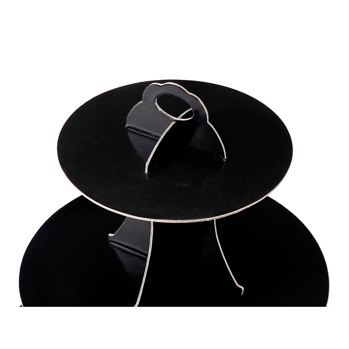 YLDW 3-Tier Cupcake Stand, Cake Stand holder, Tiered DIY Cupcake Stand Tower for Dessert Table Displays, Birthday Theme Party Favors Decoration, Floral Tea Party, 12" W x 12.8" H, Black