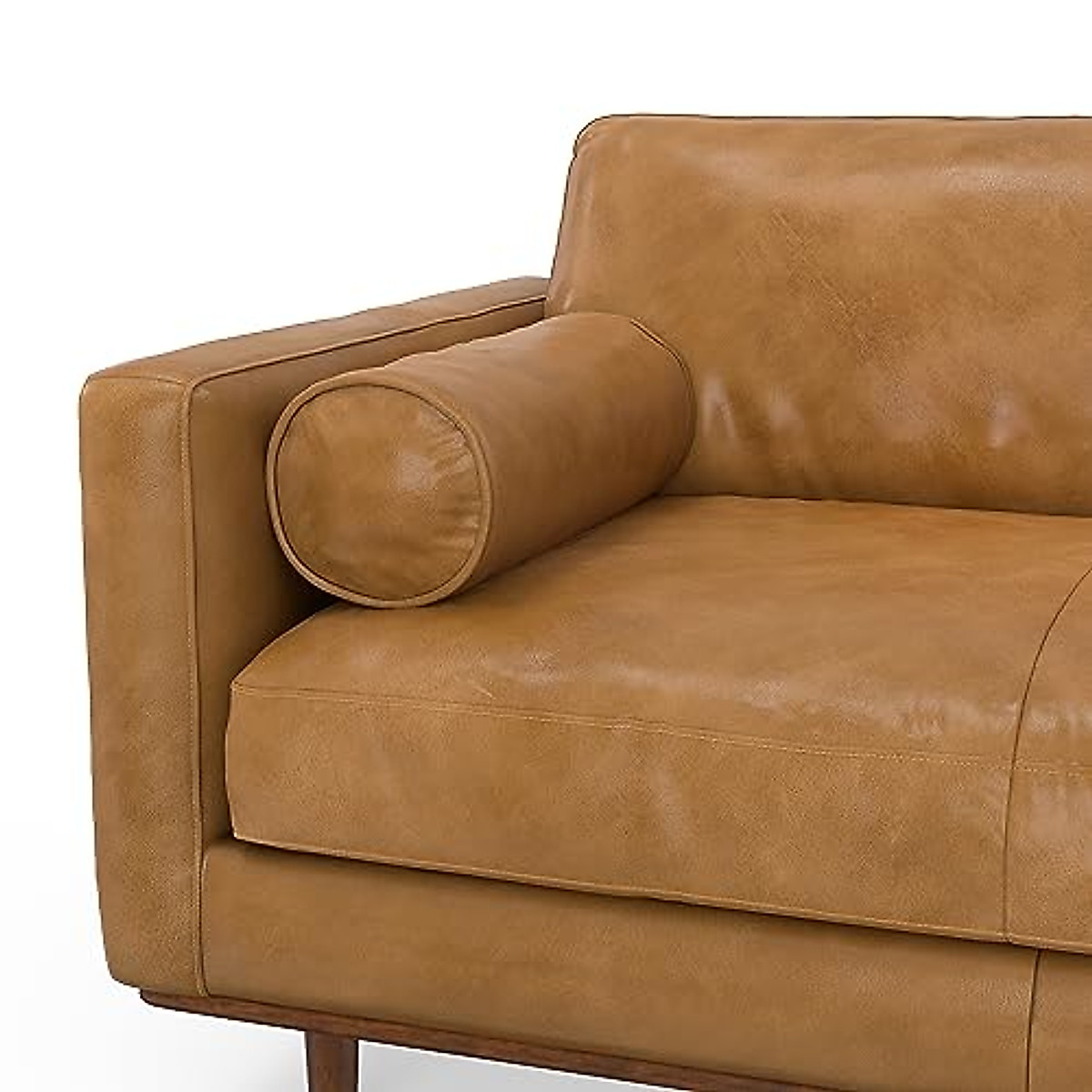 SIMPLIHOME Morrison Right Sectional Sofa in Full-Grain Genuine Leather, Sienna, 102-inches Wide, L-Shaped Leather Couch with Right Chaise for the Living Room and Family Room
