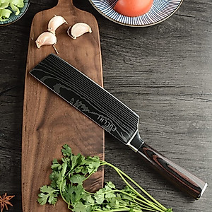 FULLHI Knife Set 3 Pieces Japanese Knife Set, Premium German Stainless Steel Kitchen Knife Set