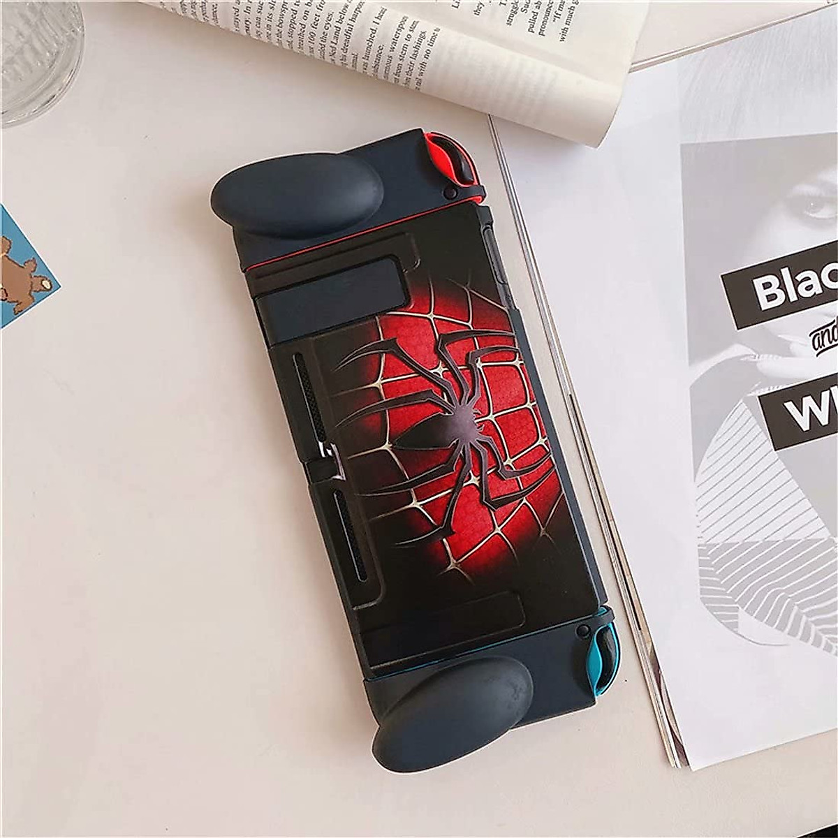 for Nintendo Switch Skin Cute Kawaii Cartoon Character Design Sticker TPU Soft Cases, Funny Fun Fashion Cool Switch Game Skins for Girls Boys Kids, Spiderman