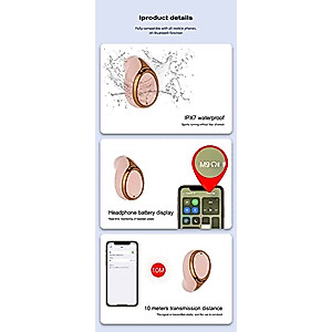 AIYIBEN Wireless Headphones Portable Bluetooth Single Earbuds Smallest Cordless Hands-Free Mini Earphones Headset with Mic & Noise Reduction for Phones (Skin)