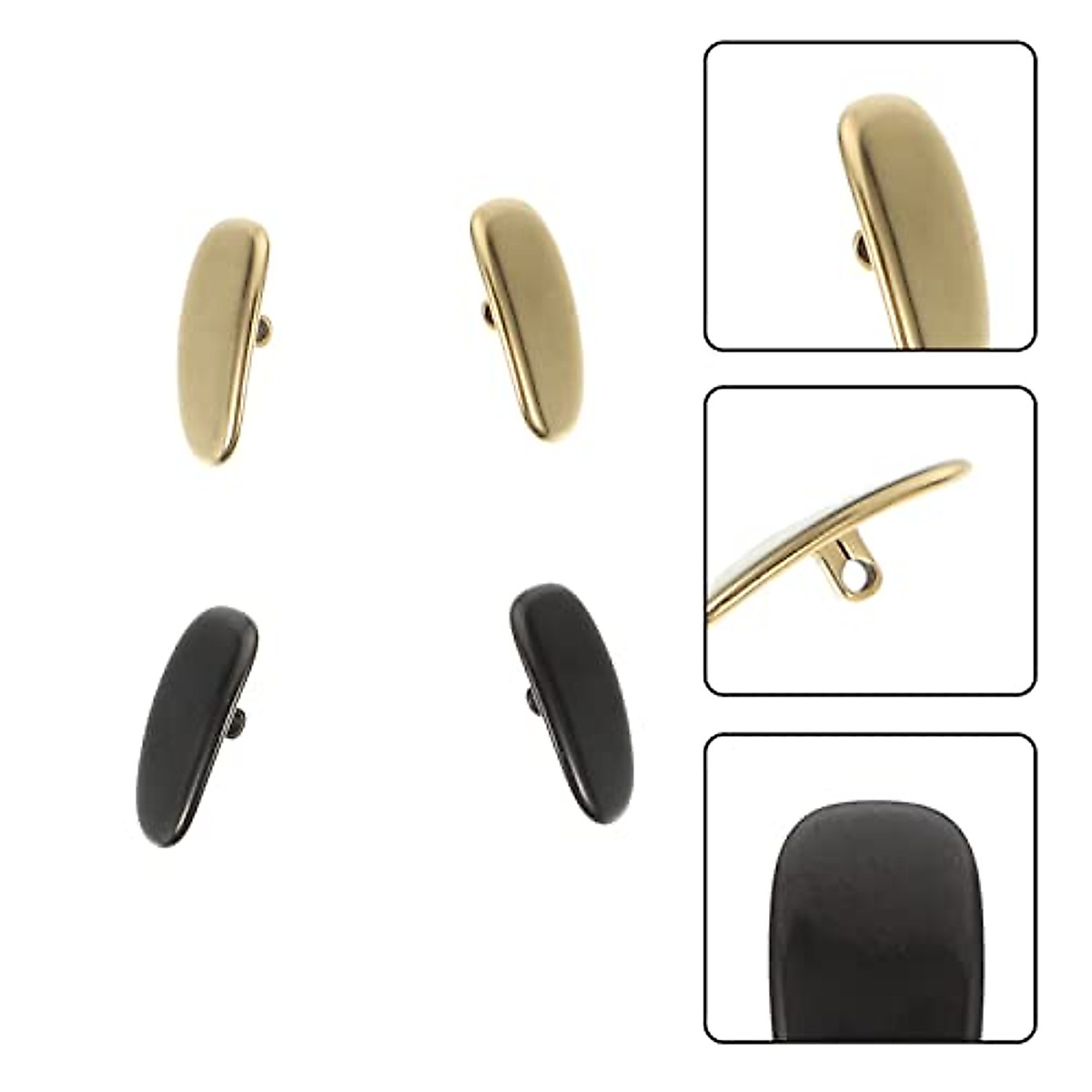 ARTIBETTER 2Pcs Eyeglass Nose Pads Titanium Eyeglass Nose Pads Glasses Nose Pad Replacement Anti Slip Nose Piece Glasses Repair Kit