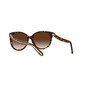 Coach HC8321 Sunglasses, Dark Tortoise/Brown Gradient, 55 mm