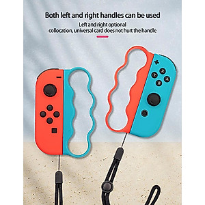 FENGCHUANG Grips for NS Switch Fitness Boxing,Handles for Switch Boxing,Fitness Boxing Hand Grip for Switch,2 Packs (Blue and Red)
