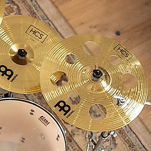 Meinl 16” Trash Crash Cymbal with Holes – HCS Traditional Finish Brass for Drum Set, Made In Germany, 2-YEAR WARRANTY (HCS16TRC)