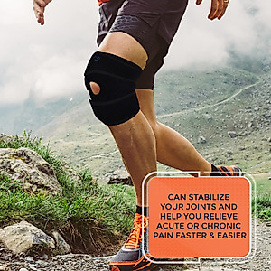 Persanna Knee Brace For Knee Pain - Adjustable Compression Sleeve Joint Support For Men & Women- Knee Support For Meniscus Injuries, Arthritis Relief, Weightlifting, Crossfit, Workout, Sports