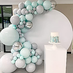 DASHAN White Round Backdrop Cover 6x6ft Polyester Pure White Birthday Party Photography Background Banquet Press Conference Performance Cake Table Decor for Adult Kids Portrait Photo Studio Props