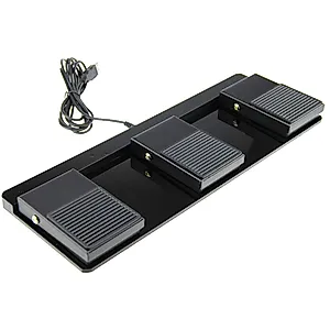 HFSECURITY Triple Foot Switch Pedal USB Gaming Keyboard Wired Non Slip Metal Momentary Electric Power Foot Switch