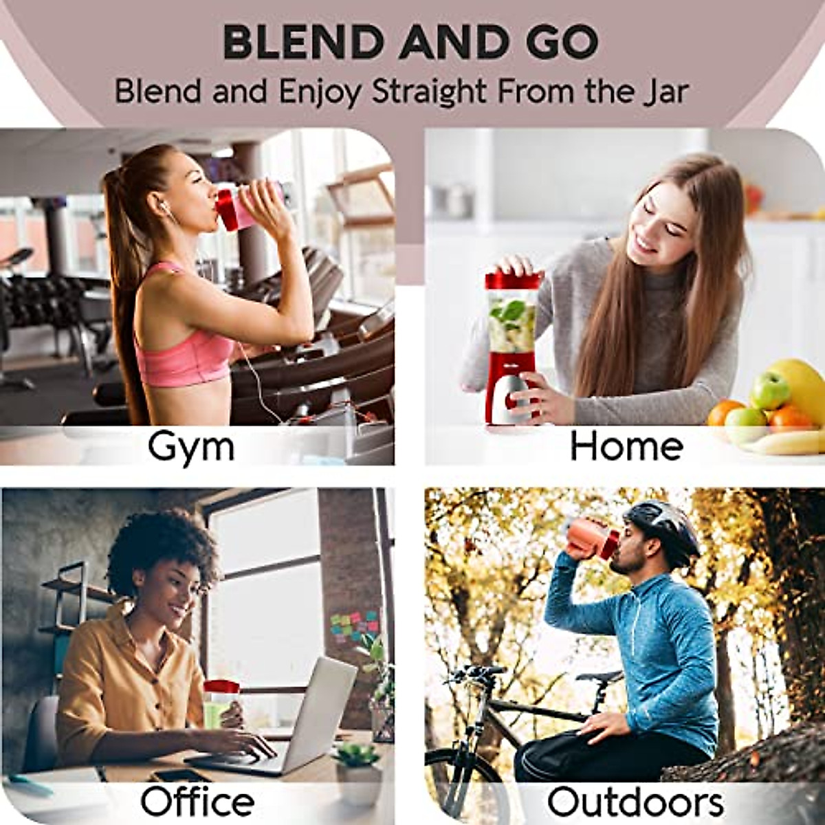 Mueller Ultra Bullet Personal Blender for Shakes and Smoothies with 15 Oz Travel Cup and Lid, Juices, Baby Food, Heavy-Duty Portable Blender & Food Processor, Red