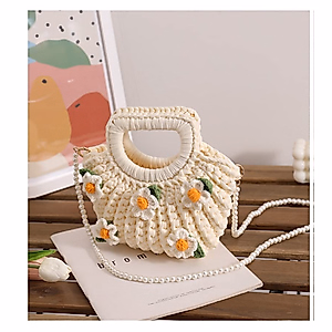 WYKDD Handmade Knitting Bag Wool Crochet Knitting Material Bag Hand Knitting Finished Bag