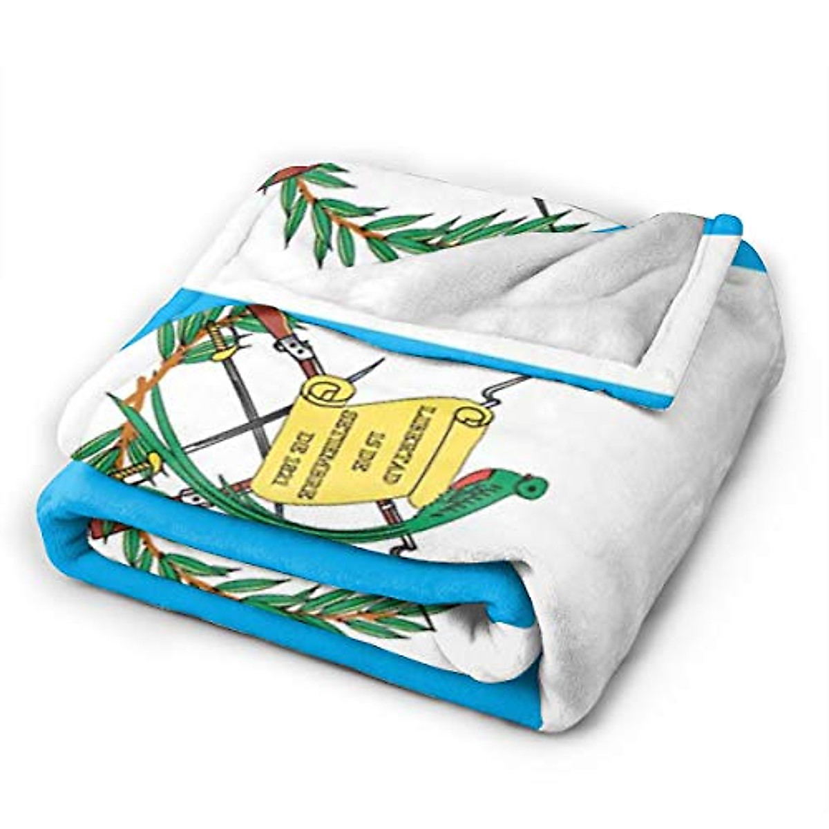 Guatemala Flag Pattern Fleece Blanket Throw Lightweight Blanket Super Soft Cozy Bed Warm Blanket for Living Room/Bedroom All Season (Guatemala Flag Pattern, 50" × 40")