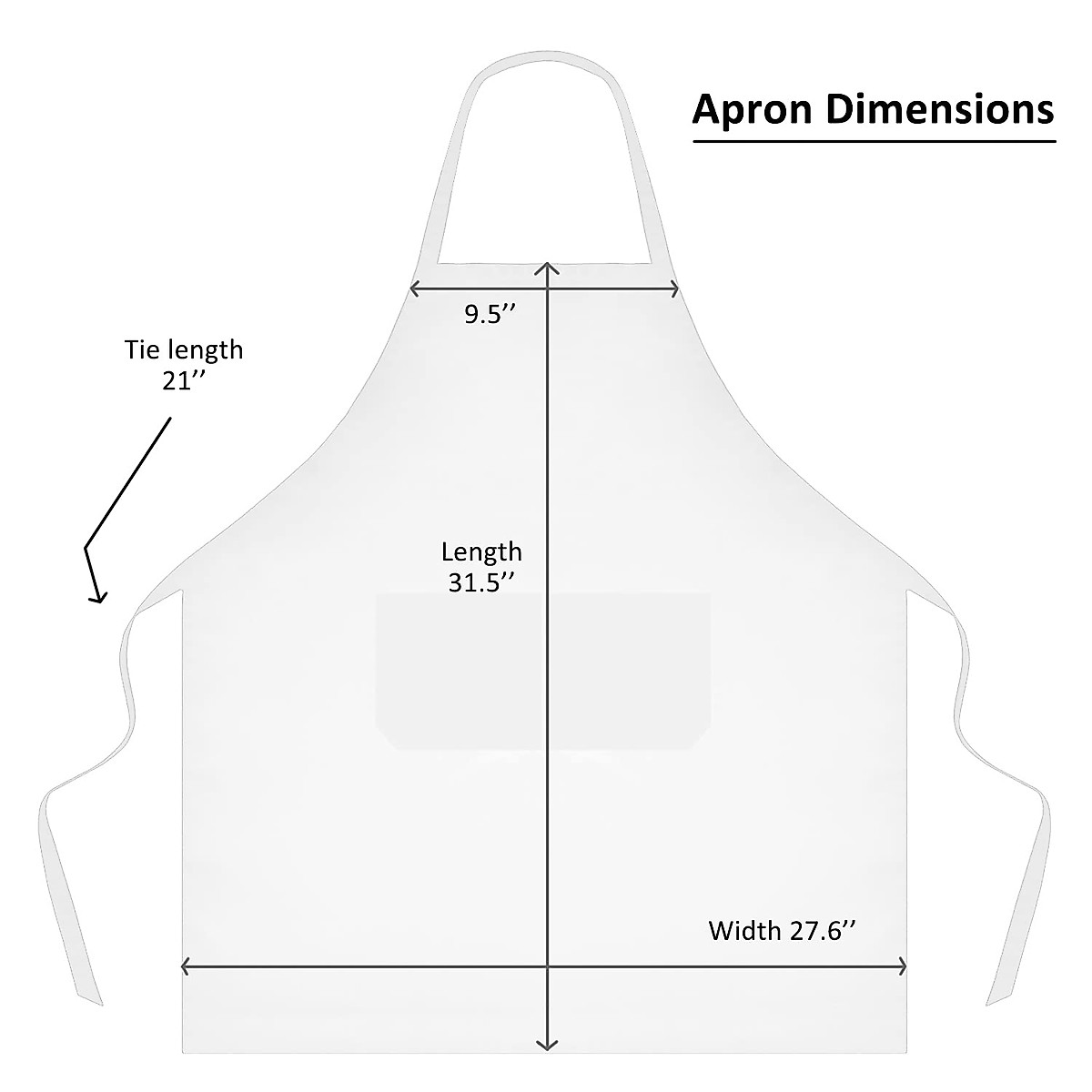 Hi loyaya 2 Pack White Apron and Chef hat, Cooking Kitchen Bib Aprons for Women Men Chef with Pockets for BBQ Grilling Baking (2, White)