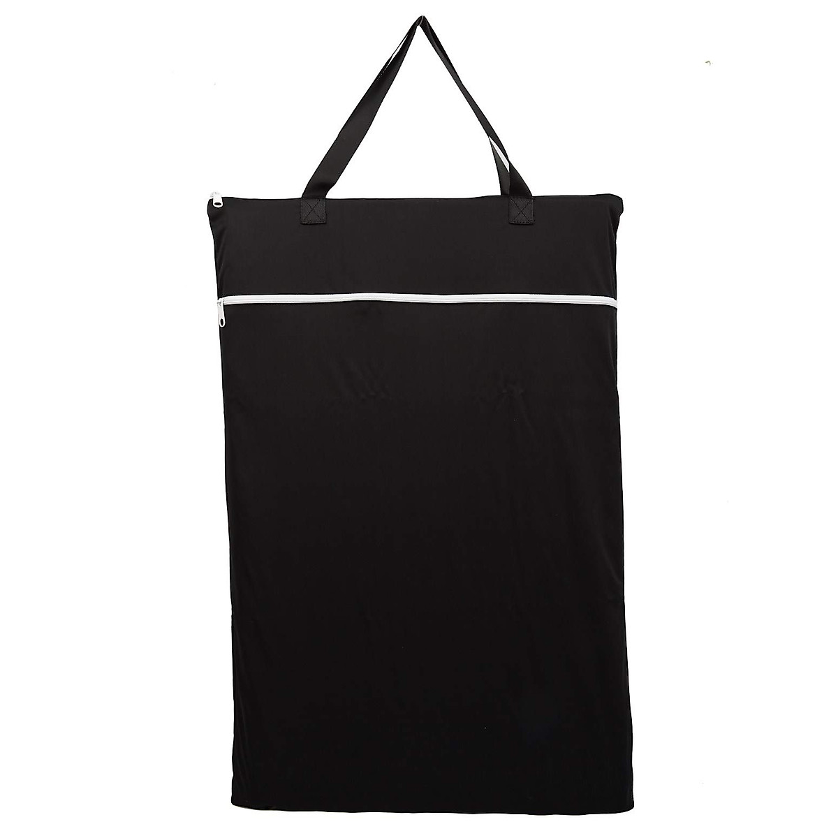 Sigzagor 2 Pack Large Hanging Wet Bags Laundry Pail Bags Cloth Diapers Reusable (Grey Chevron)