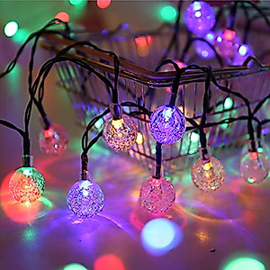 RARITYUS Solar String Lights Waterproof Crystal Globe Sparkly Lights for Holiday Tree Decorative Garden Yard Festival Home Party Porch Wedding Christmas Decorations