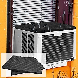 Sgran 2 Pack Air Conditioner Drip Cushions, 23.6 x 15.7 Inch Air Conditioner Top Pad AC Rain Cover Window AC Removable Foam Mat for Stop Dropping Noise of Water Drpping onto Your AC