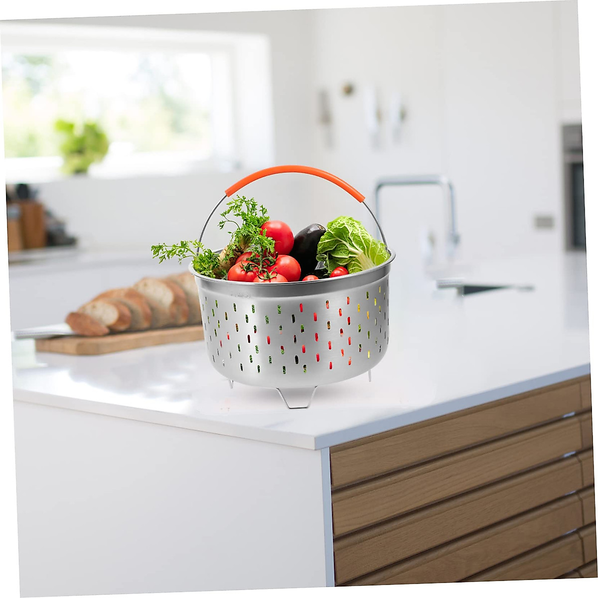 TIDTALEO stainless steel rice steamer sticky rice cooker basket rice cooker steamer basket steam insert basket stainless steel steamer pot steamer insert for pot silicone Metal liner