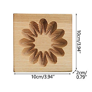 Wooden Cookie Biscuit Mold, 3D Baking Mold, Embossing Craft Decorating Baking Tool, Suitable for Halloween Thanksgiving Christmas Kitchen DIY (Shape D 10 * 10 * 2)
