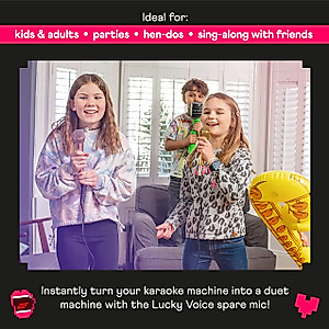 Lucky Voice Karaoke Microphone for Adults & Kids - Rose Gold - Portable Handheld Mic for Karaoke Machines, PA Systems, Speaker Amps - 5m Long Cable