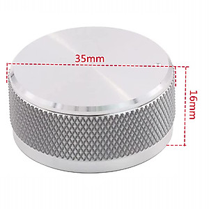 Szliyands 35 x 16 mm Solid All-Aluminum knob High-Precision CNC Machining Bile Amplifier Volume Potentiometer knob Cap (Silver)
