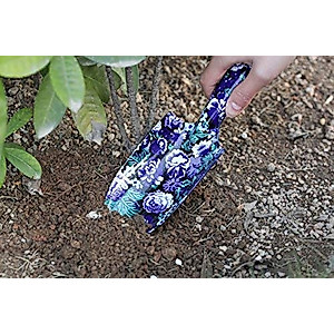 FLORA GUARD 3 Piece Aluminum Garden Tool Set - Trowel, Cultivator, Pruning Shear, Gift Set for Gardening Needs (Purple&Blue)