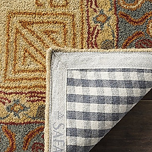 SAFAVIEH Heritage Collection 9' x 12' Beige / Multi HG402A Handmade Traditional Oriental Premium Wool Area Rug