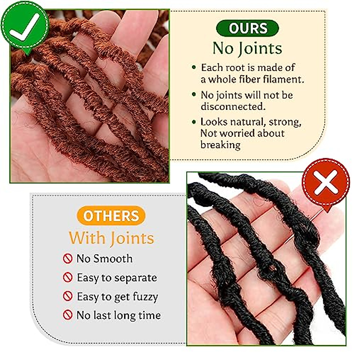 Karida Faux Locs Crochet Hair 36 Inches, New Soft Locs Crochet Hair 5 Packs, Crochet Faux Locs Hair Pre Looped Crochet Hair for Black Women (36 Inch (Pack of 5), 350#)